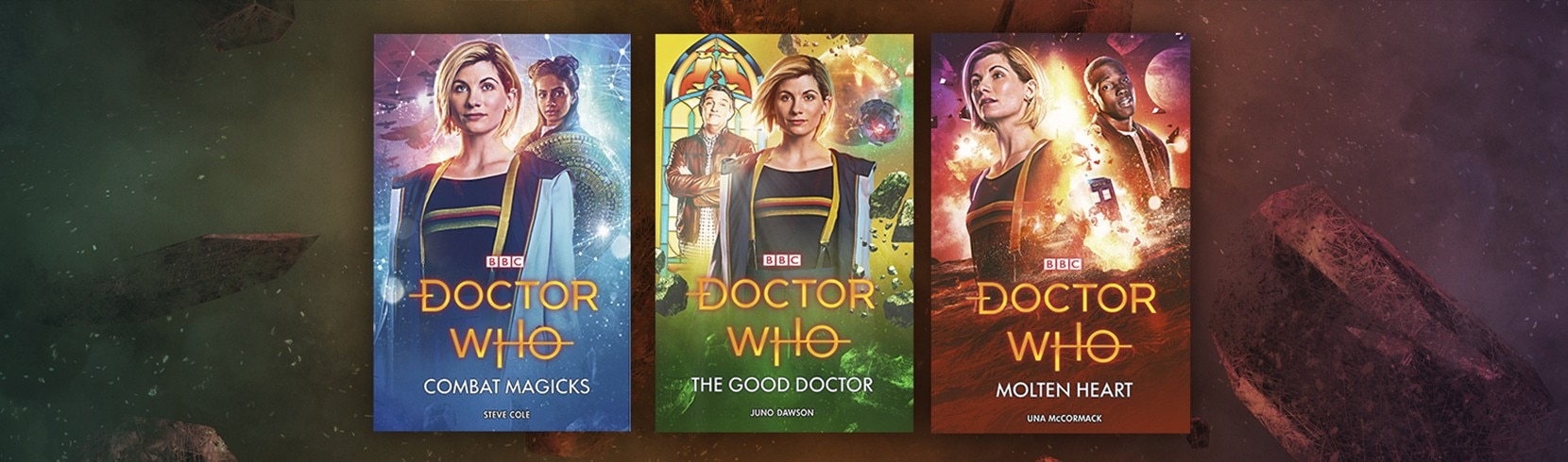 Covers revealed for 3 brand new Thirteenth Doctor novels | Doctor Who